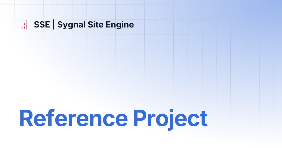 Reference Project | SSE | Sygnal Site Engine