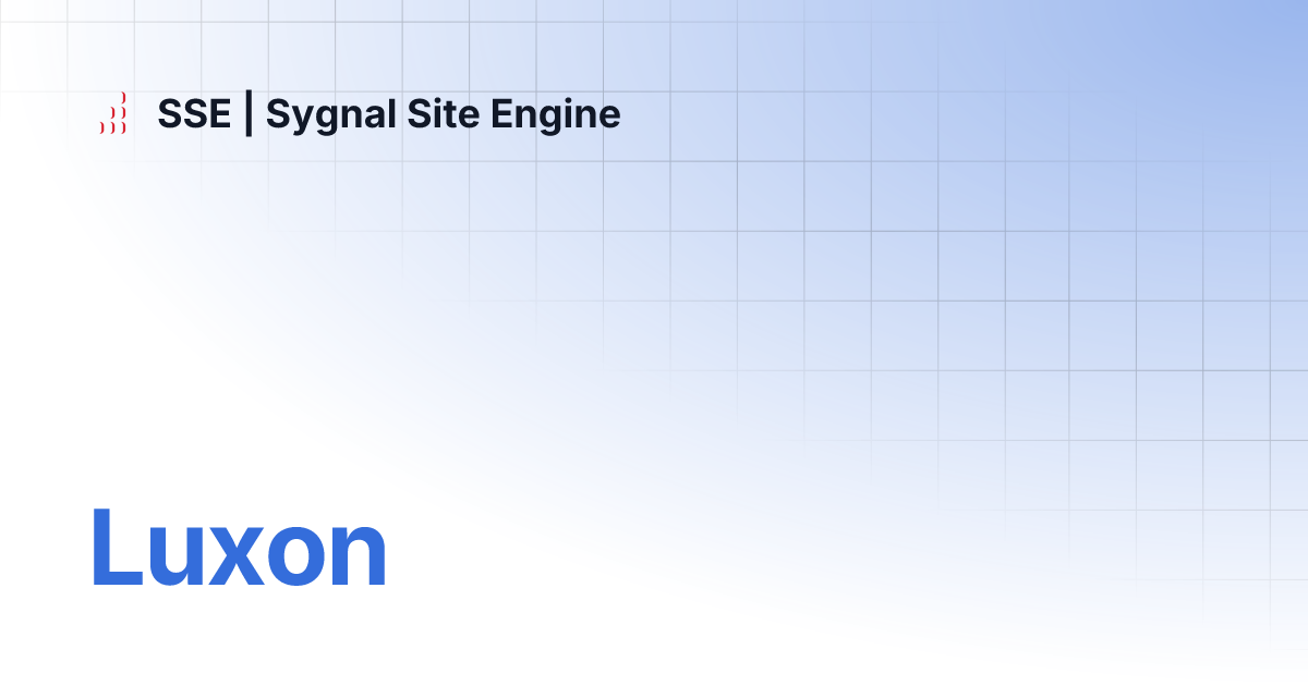Luxon | SSE | Sygnal Site Engine